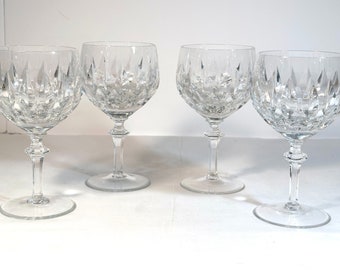 Gorham 'primrose' Crystal Cut Wine Goblets/water Glasses, Gorham ...
