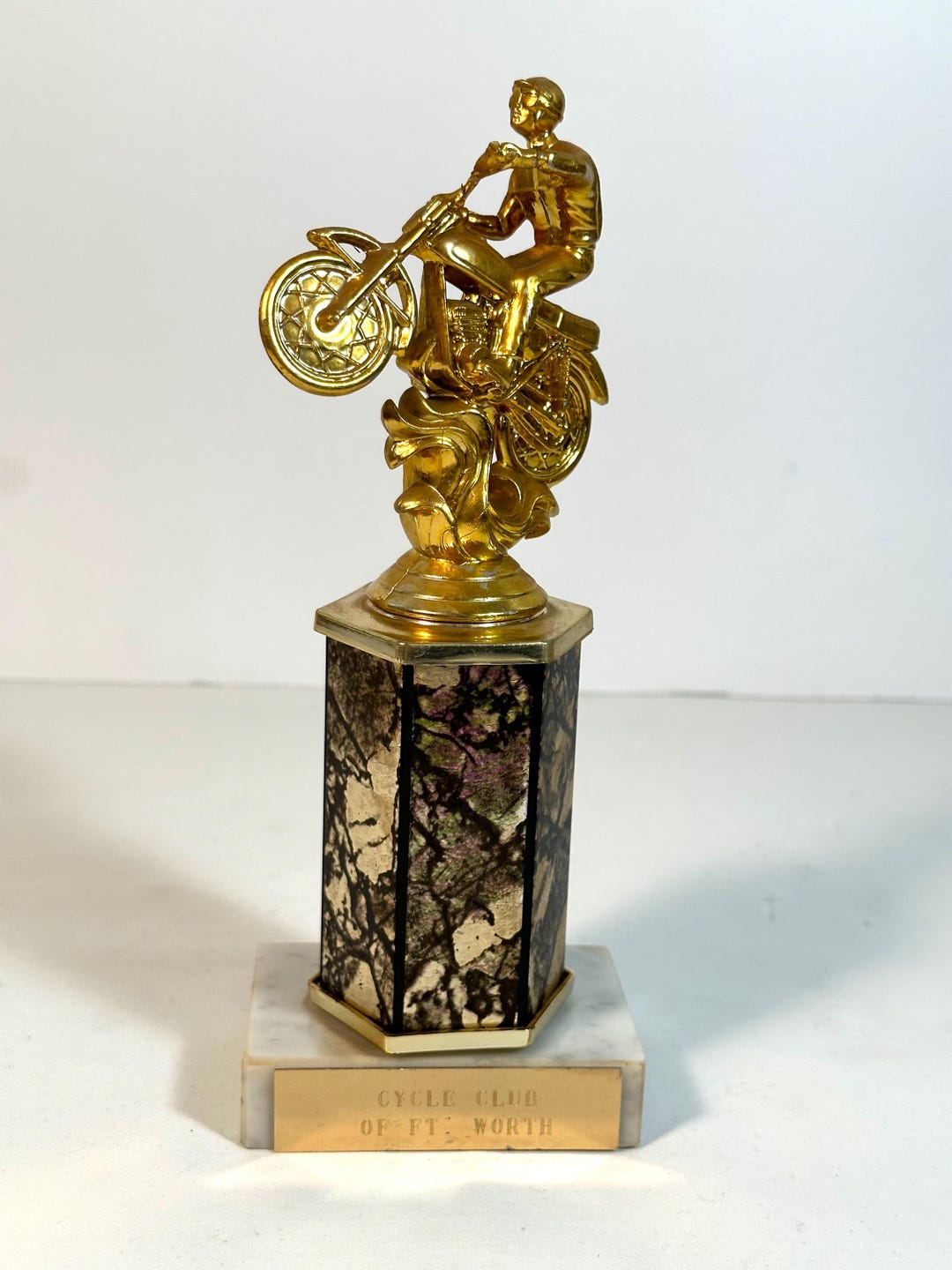 Vintage Motorcycle Racer Trophy Cycle Club of Ft Worth TX 8 - Etsy