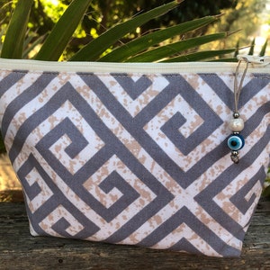 Greek Key Cosmetic Bag - Greek Gift - Gift for Her - Etsy