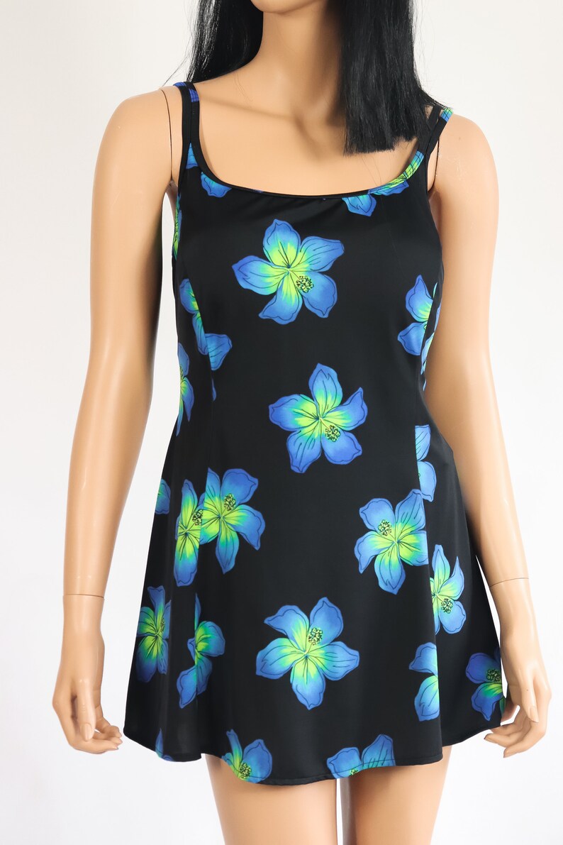 Skirted Bathing Suit ROMPER Mini One Piece Swim Dress Swimsuit | Etsy