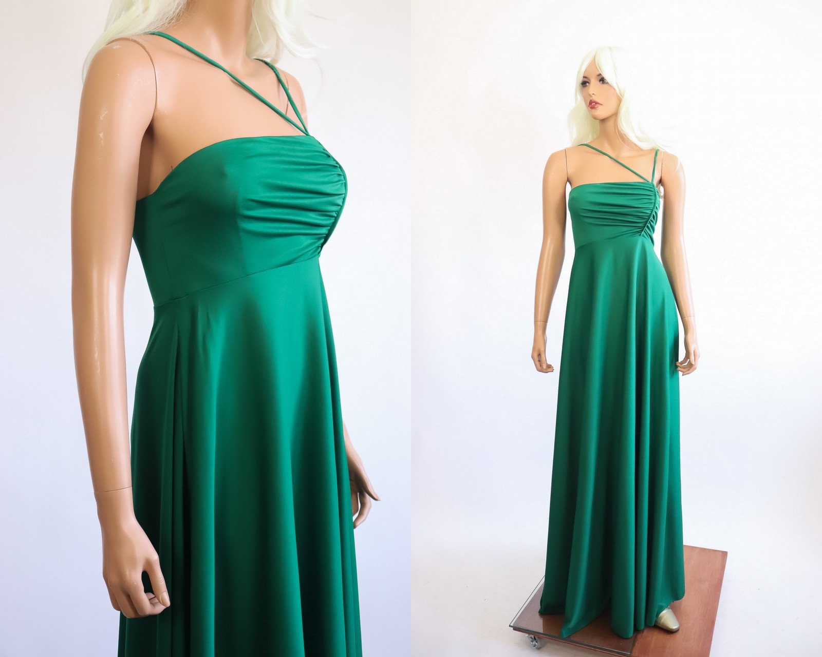 70s Green Maxi Dress 1970s Prom Party Gown Grecian Goddess | Etsy