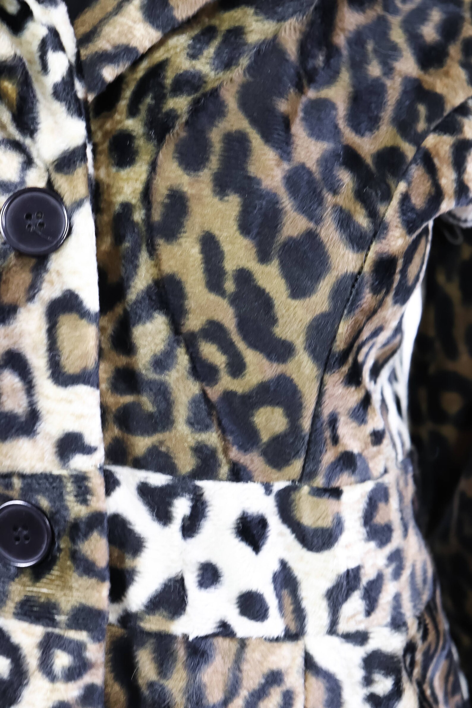 90s Faux Fur Coat 1990s Leopard Print Jacket Animal Glam | Etsy