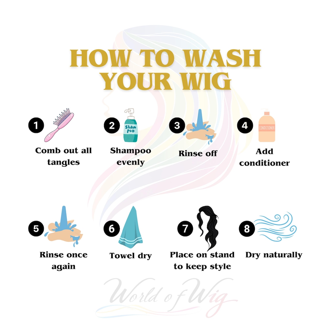 Men's Long Curled Wig, Natural Curly Wig for Men, Long Men's Wig ...