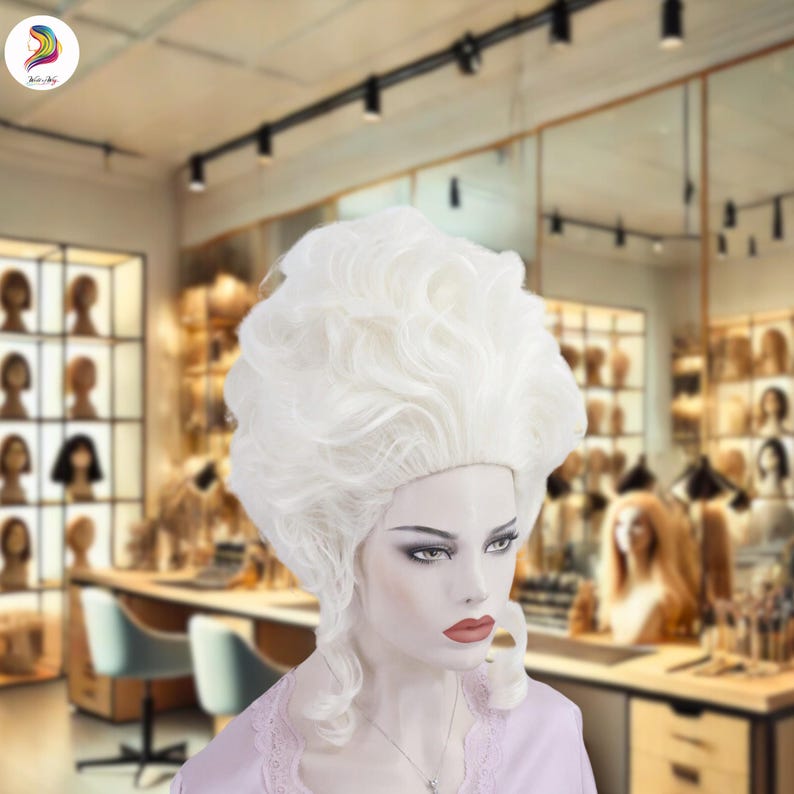 18th Century Baroque Wig for Women, Blonde Beehive Court Wig, 12 ...