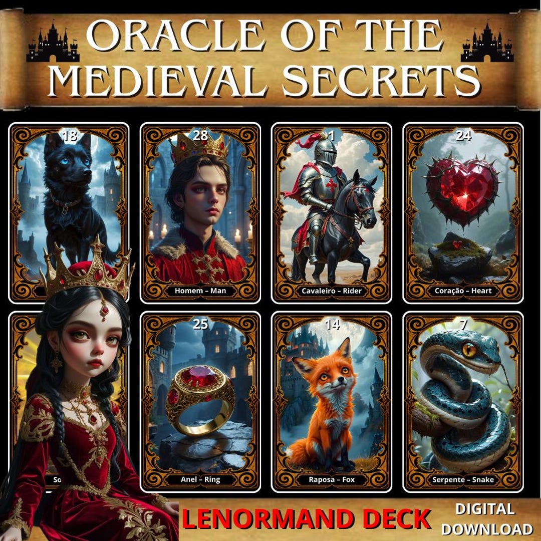 Oracle of the Medieval Secrets - Oracle Lenormand - Lenormand Deck ...
