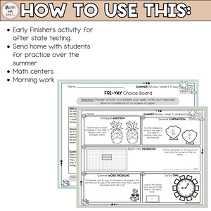 2nd Grade Summer Math Packet | End of Year Review Worksheets ...