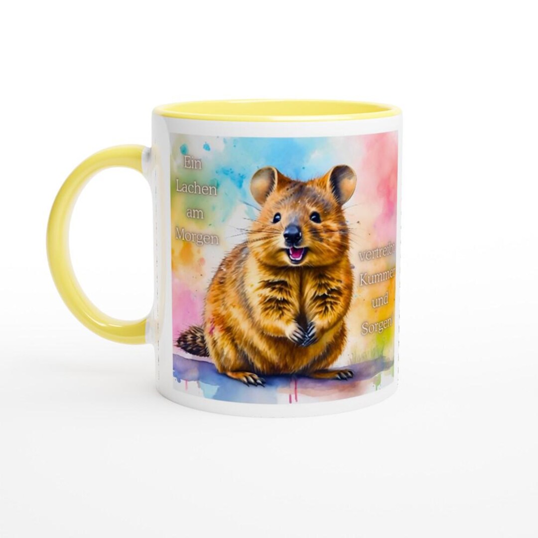 Mug With Quokka and Saying A Laugh in the Morning Drives Away Sorrow ...