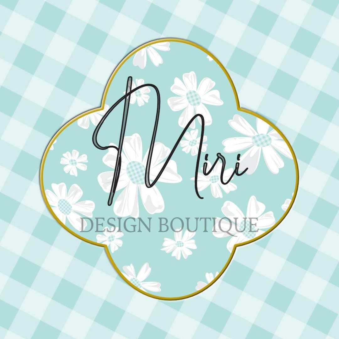 Mint Green Gingham Daisy Floral Seamless Pattern: Vintage Fabric Print ...
