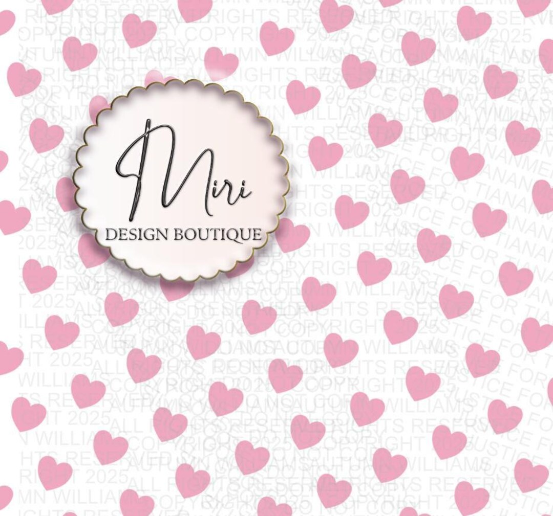 Blush Pink Hearts Vintage Design Seamless Pattern Repeating Background ...