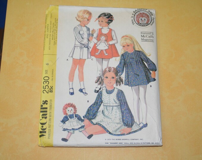 Raggedy Ann Dress and Doll Pattern - Etsy