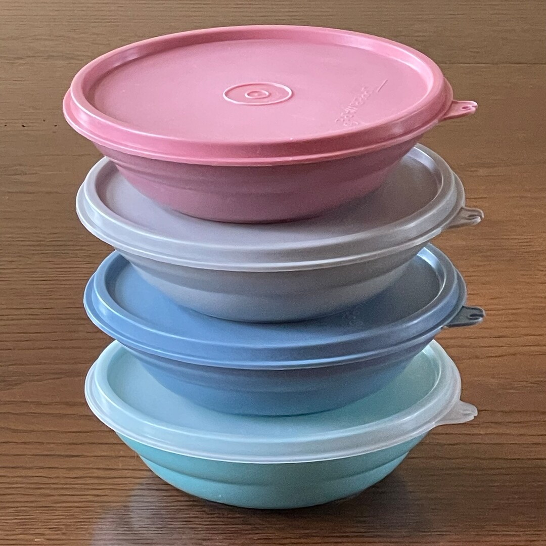 Tupperware Cereal Bowls With Seals 155 227 Tabbed C - Etsy