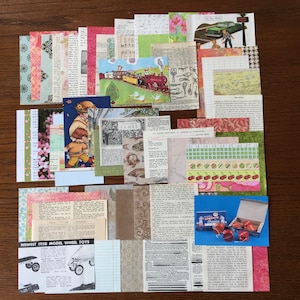 Mixed Paper Scrap Lot: 4x6 Vintage Ephemera for Junk Journals - Etsy