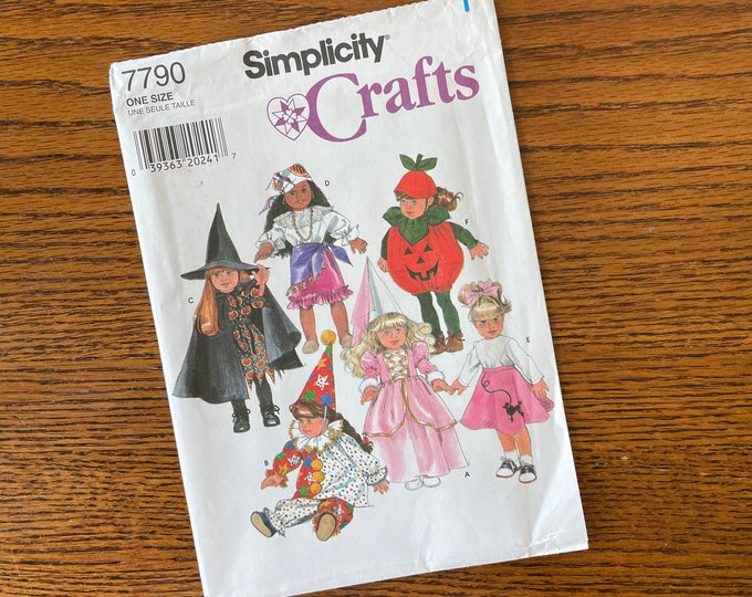 Simplicity 7790 Costume Pattern for 18” Doll - American Girl Doll ...