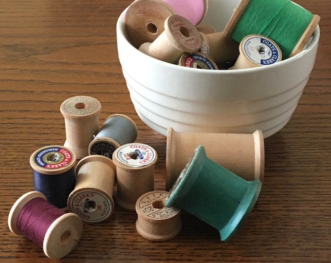 Wood Thread Spools Lot of 20 With and Without Thread Sewing Notions ...