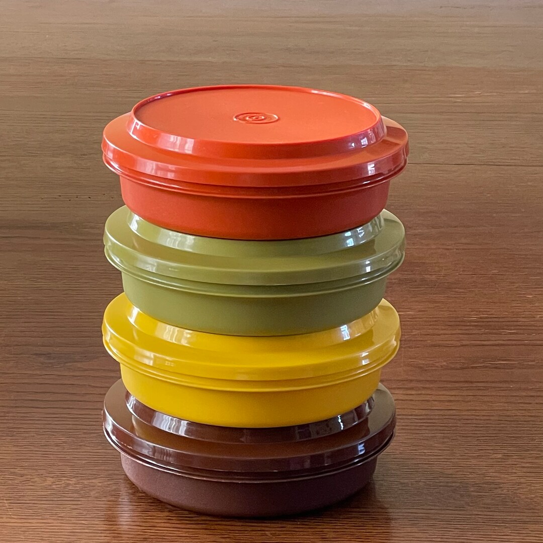 Set of 4 Tupperware Seal and Serve Dishes Bowl and Plate Combo 4 ...