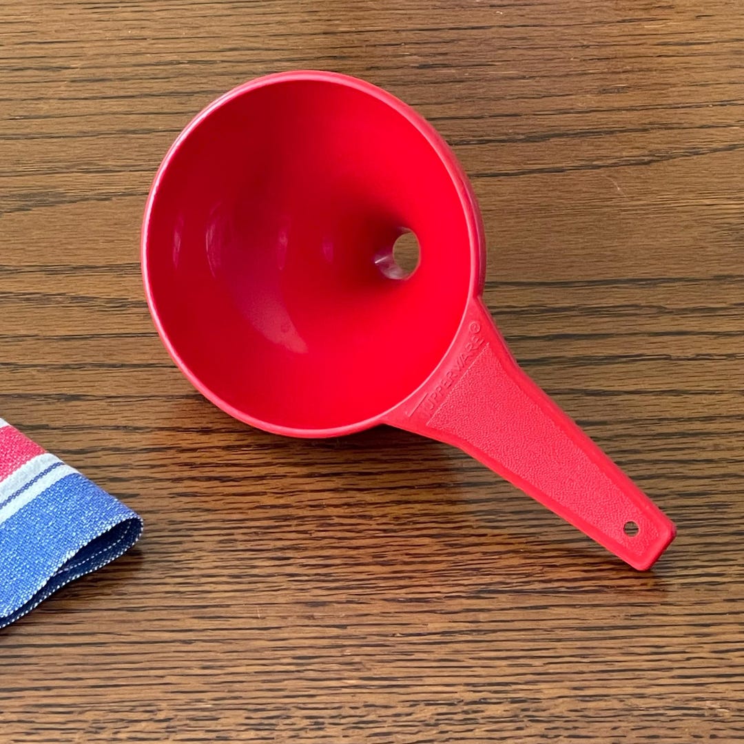 Vintage Tupperware Red Funnel - Kitchen Gadgets - Etsy