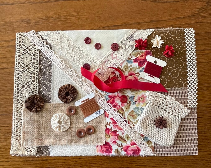 Brown and Red Slow Stitch and Junk Journal Inspiration and ...