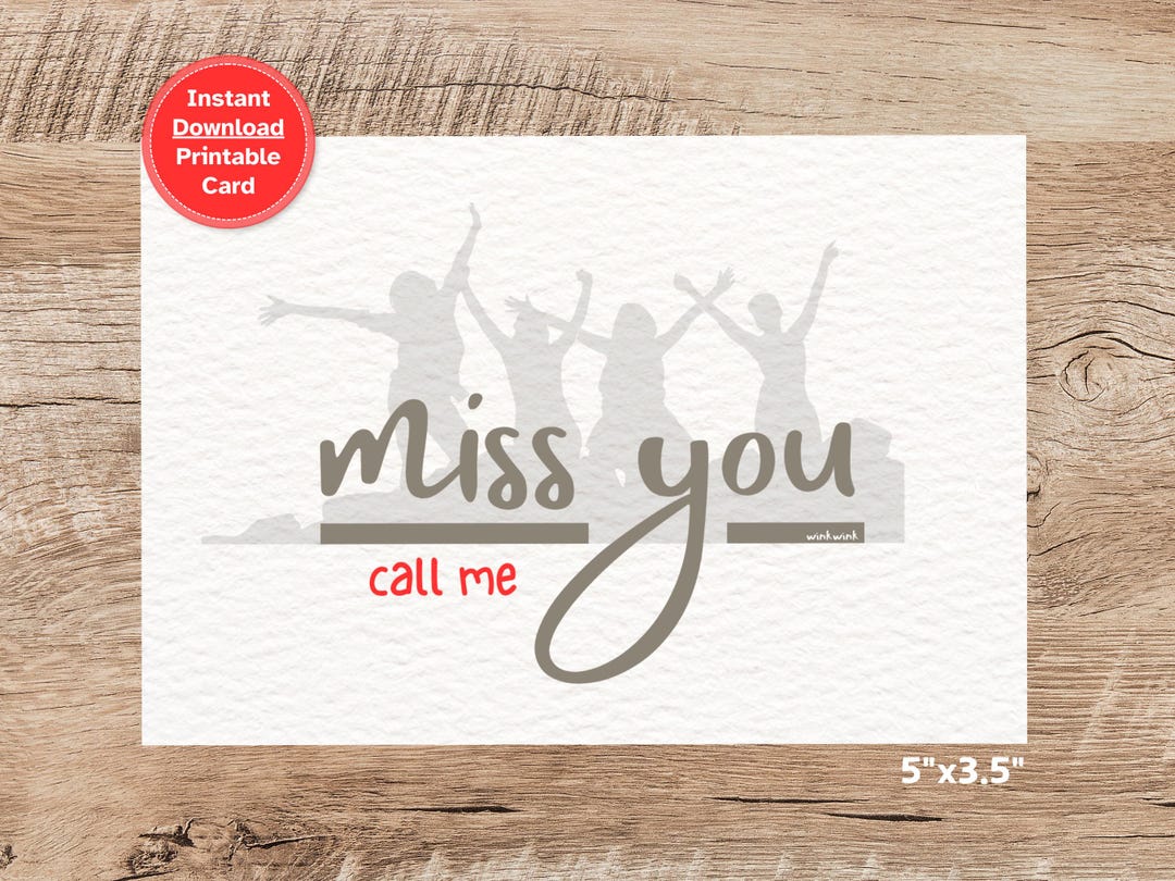 Miss You, Call Me, Friendship - Etsy