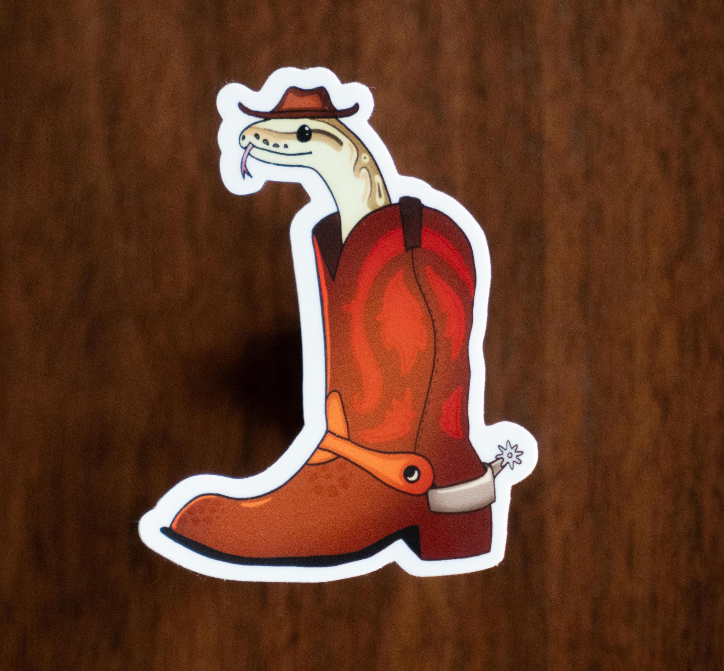 Snake in My Boot Sticker | Durable Vinyl Sticker for Laptop, Water ...