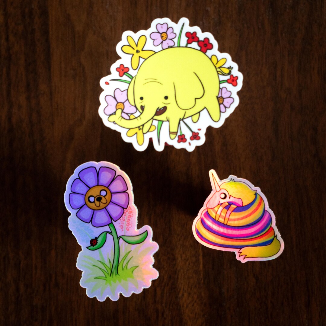 Adventure Time Sticker Pack | Lady Rainicorn, Jake the Dog, Tree Trunks ...