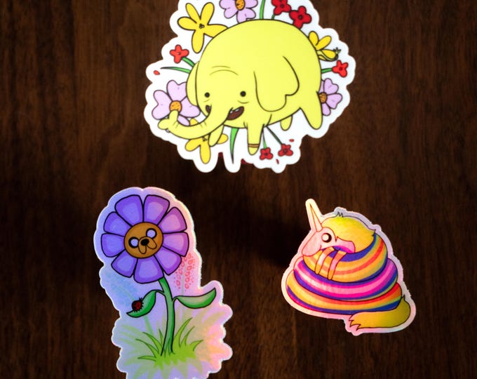 Adventure Time Sticker Pack | Lady Rainicorn, Jake the Dog, Tree Trunks ...