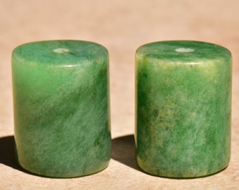 Cylinder Jade Bead - Etsy
