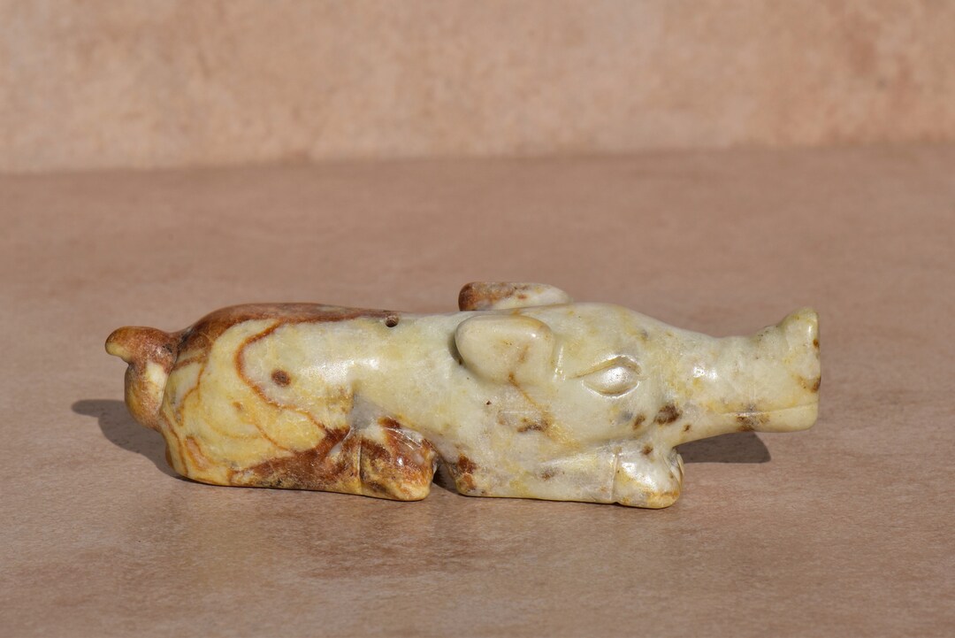 Vintage Big Nose Jade Pinto Pig Figurine Statue - Etsy