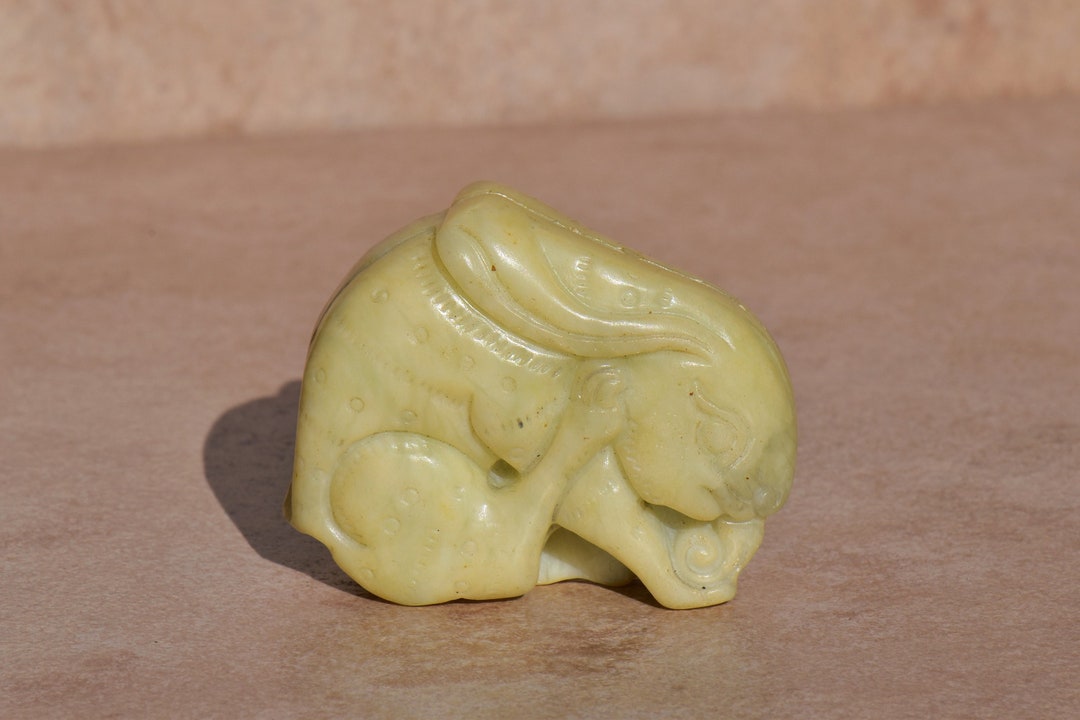 Vintage White Jade Bunny Rabbit Figurine Statue - Etsy