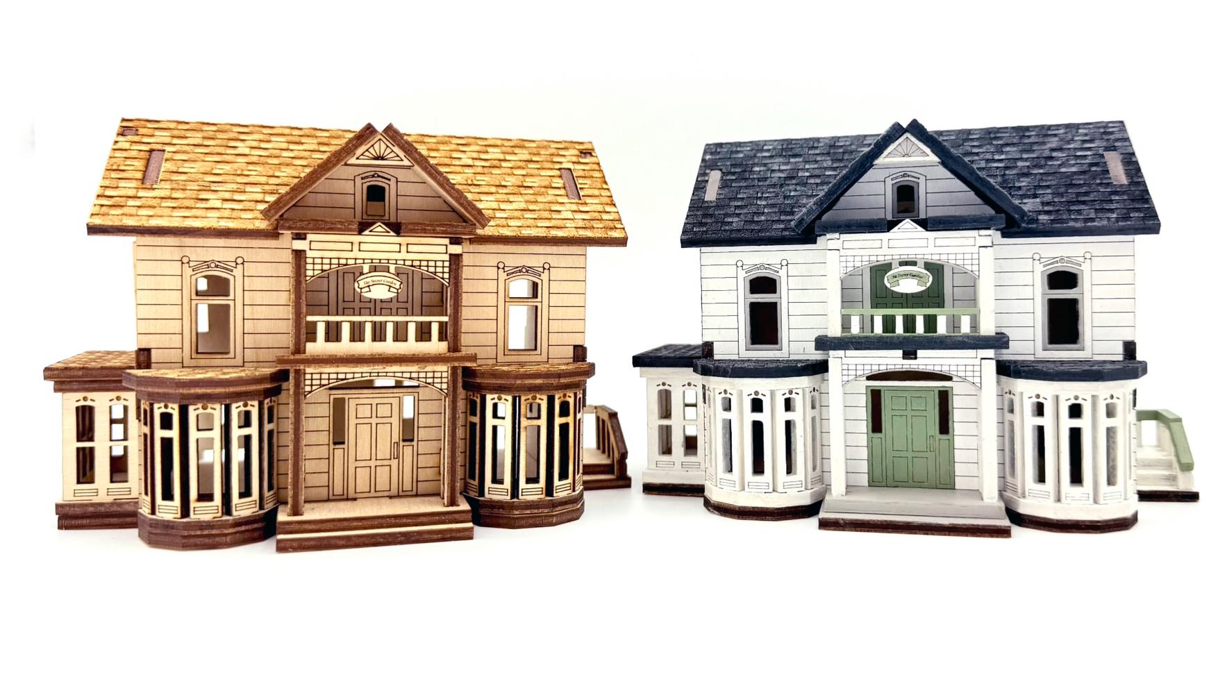 The Sumner Tea House- Laser Files, Wood Christmas Village, Hometown ...