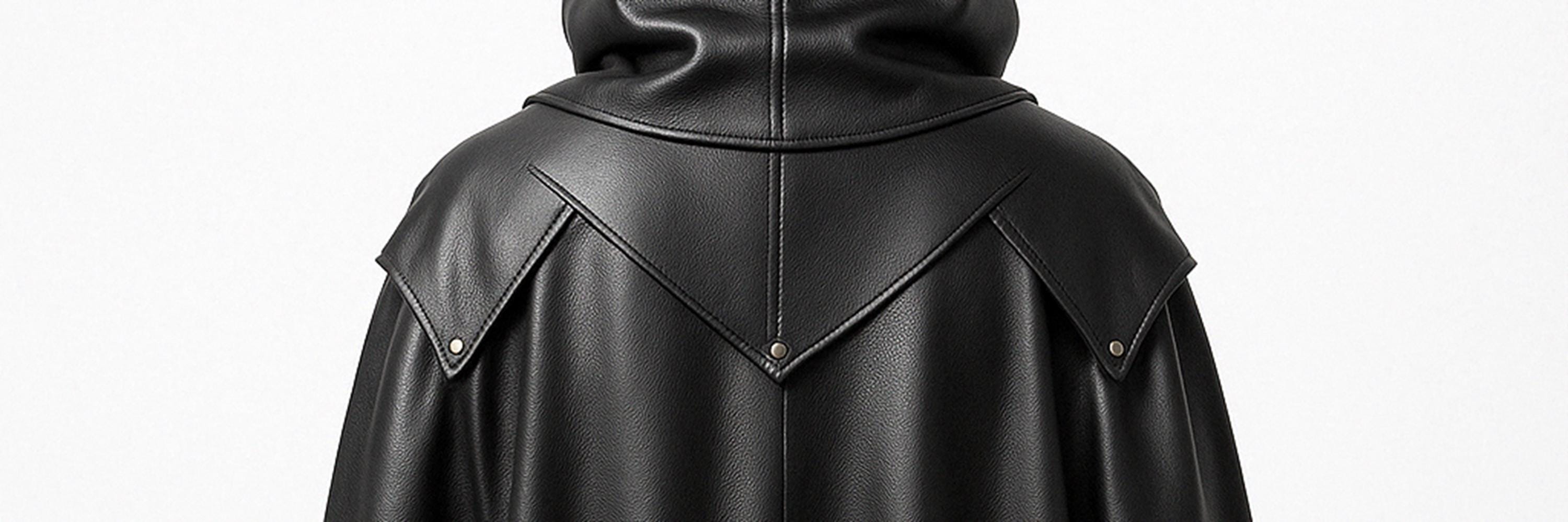 Leather Hooded Warrior Cloak for Men Medieval Assassin Cape Coat LARP ...