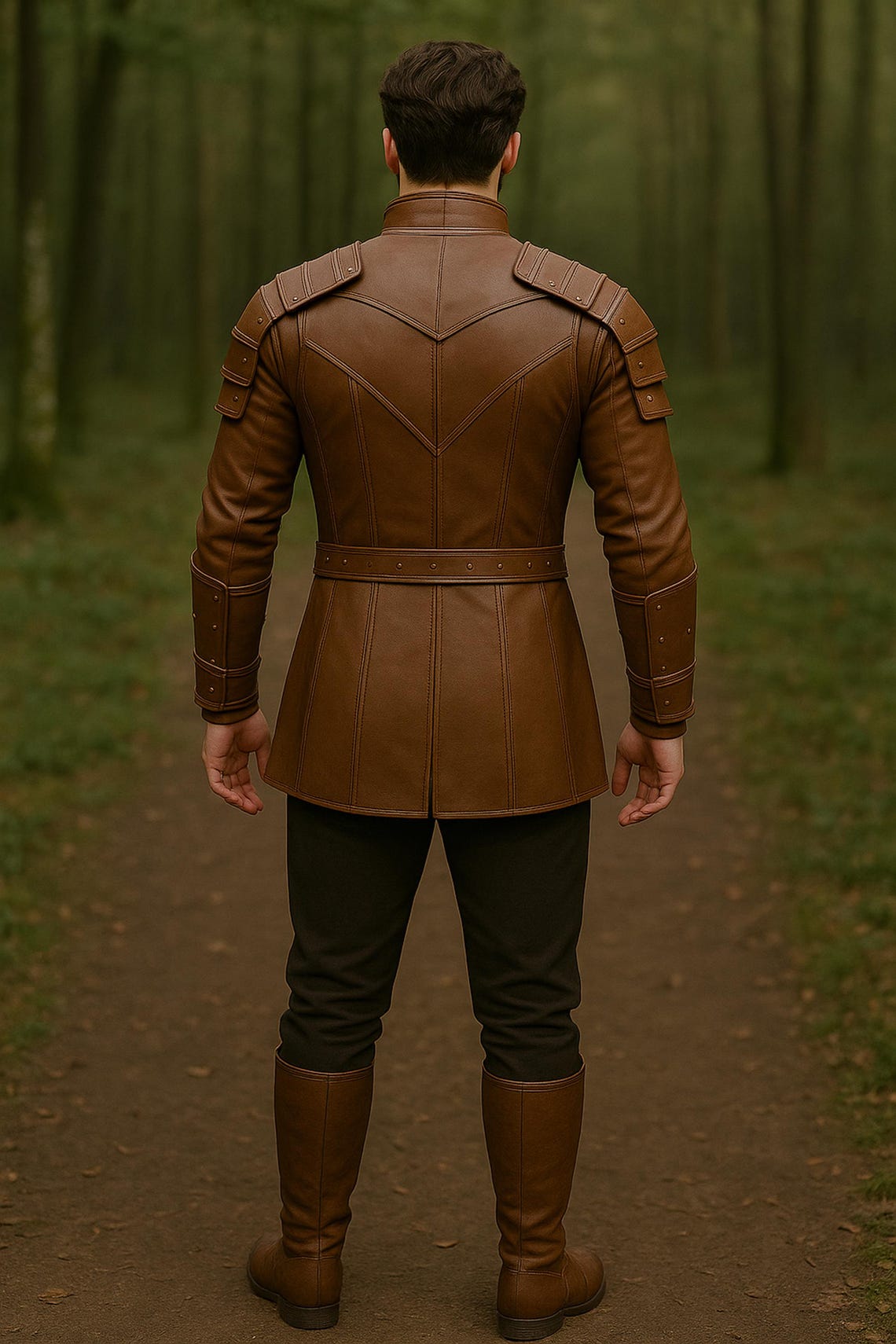Medieval Leather Armor Jacket | Renaissance Festival Costume Brown ...