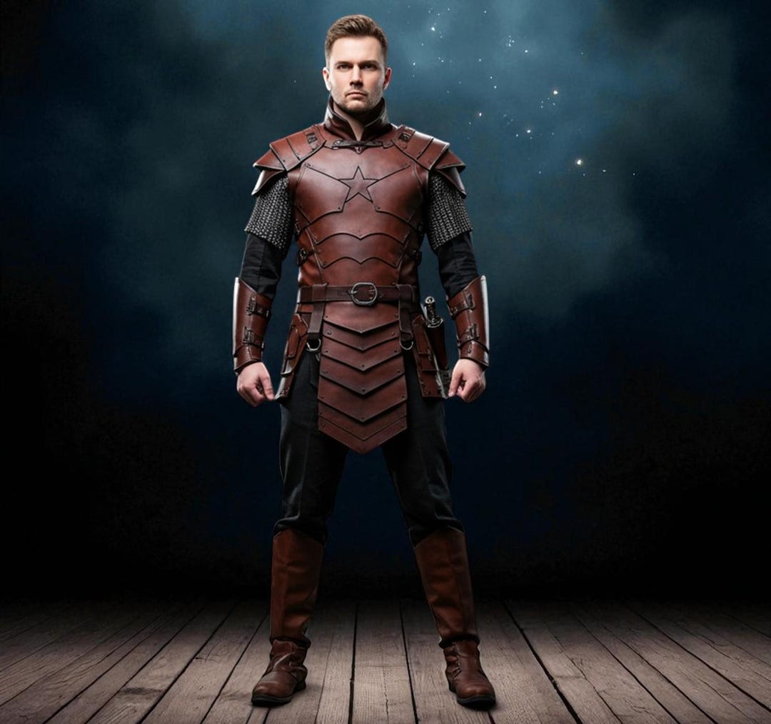 Marvel Superhero Inspired Brown Leather Costume | Medieval LARP Warrior ...