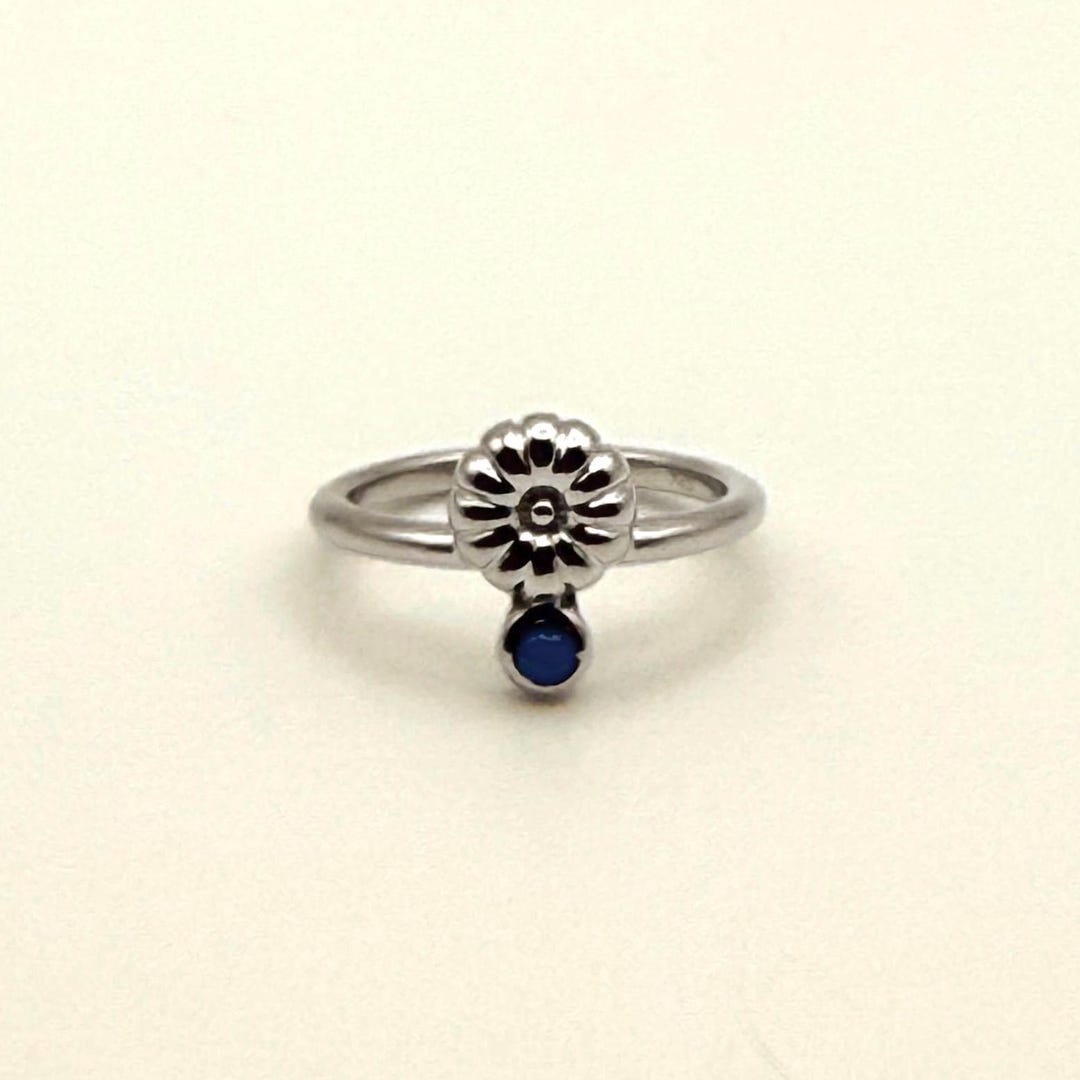 Dawn Ring, Sterling Silver, Blue Sapphire, Everyday Ring, New Beginning ...