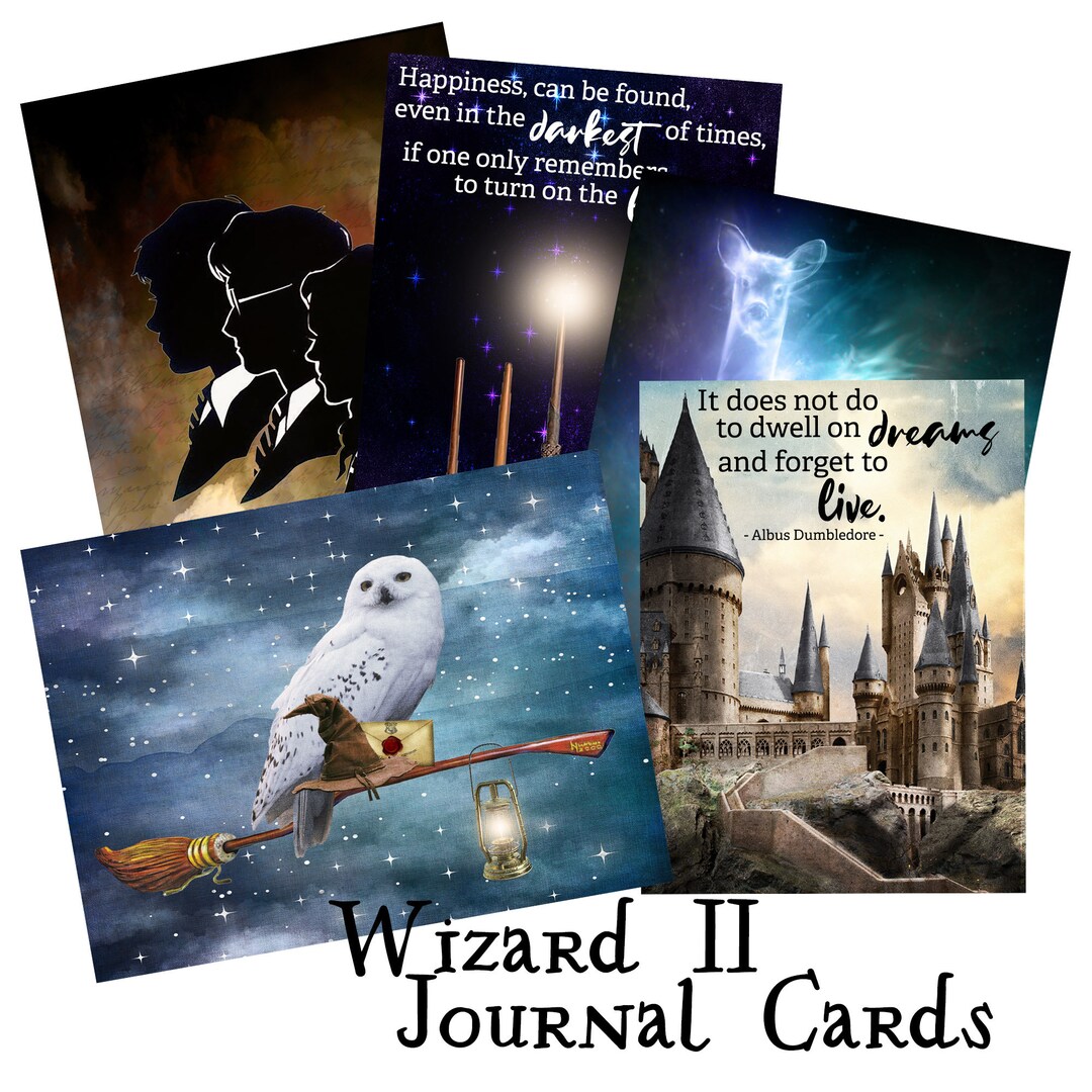 Wizard II Printable Junk Journal Cards Digital Download | Ephemera ...