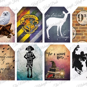 Wizard Printable Junk Journal Tags Digital Download | Ephemera ...