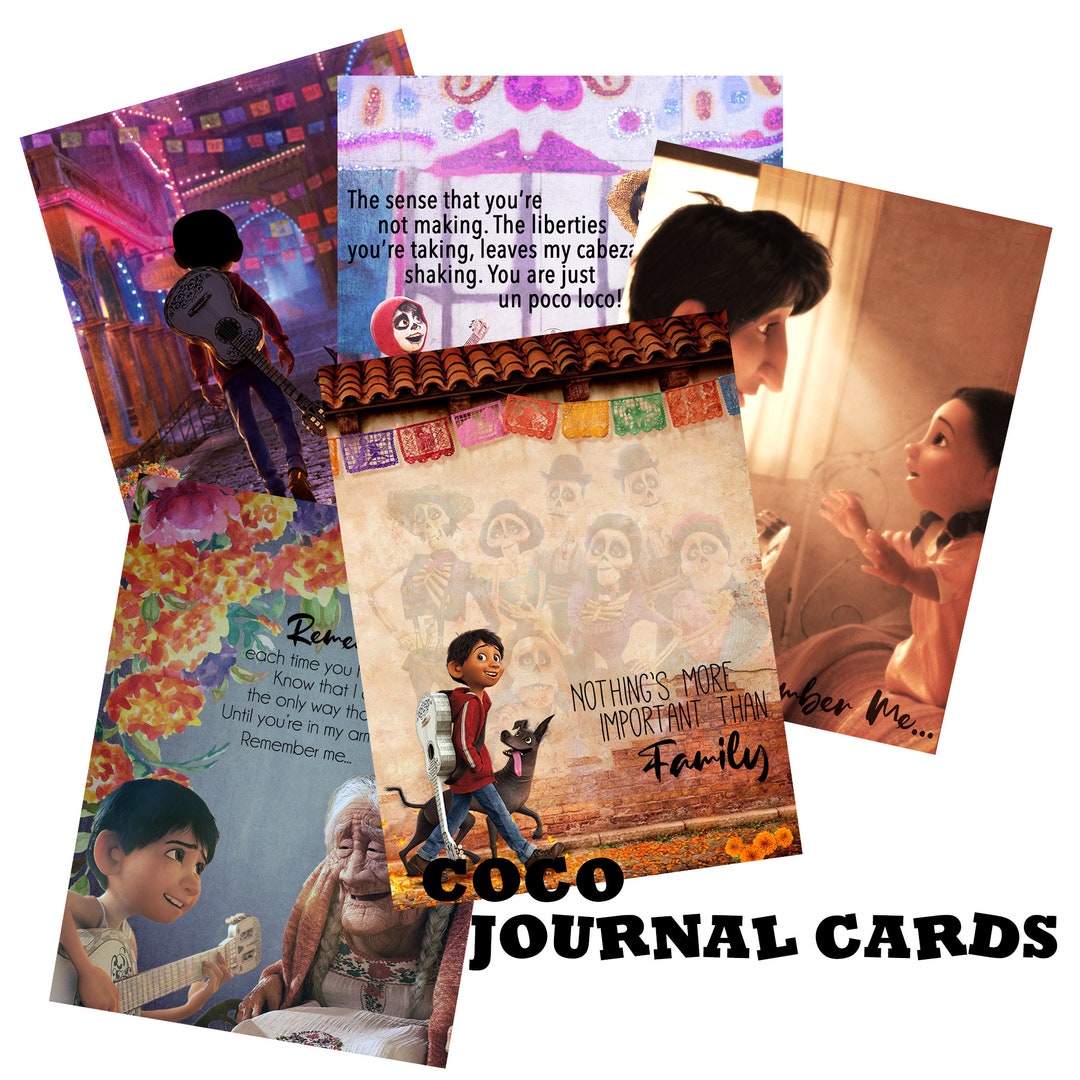 Coco Movie Printable Junk Journal Cards: Scrapbooking Ephemera (digital ...