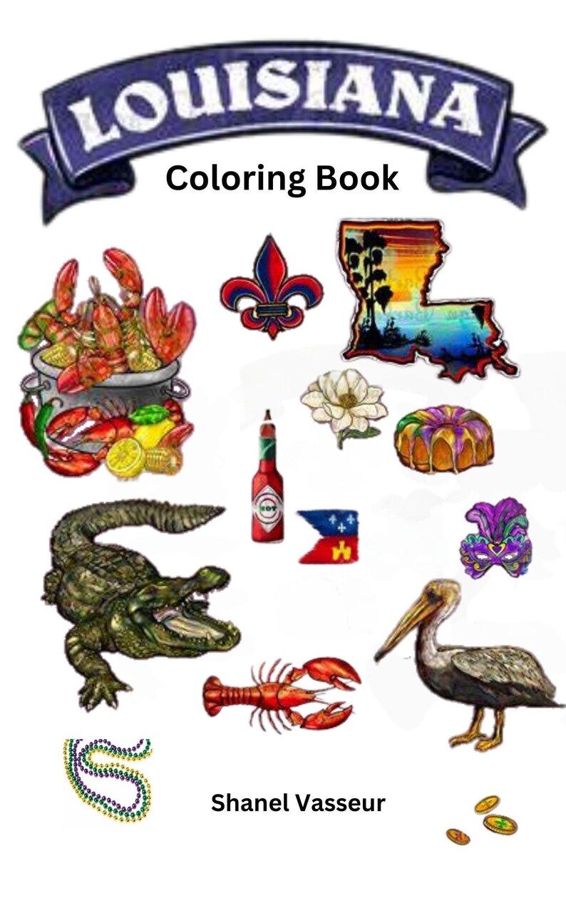 Louisiana State Coloring Book Digital Download - Etsy