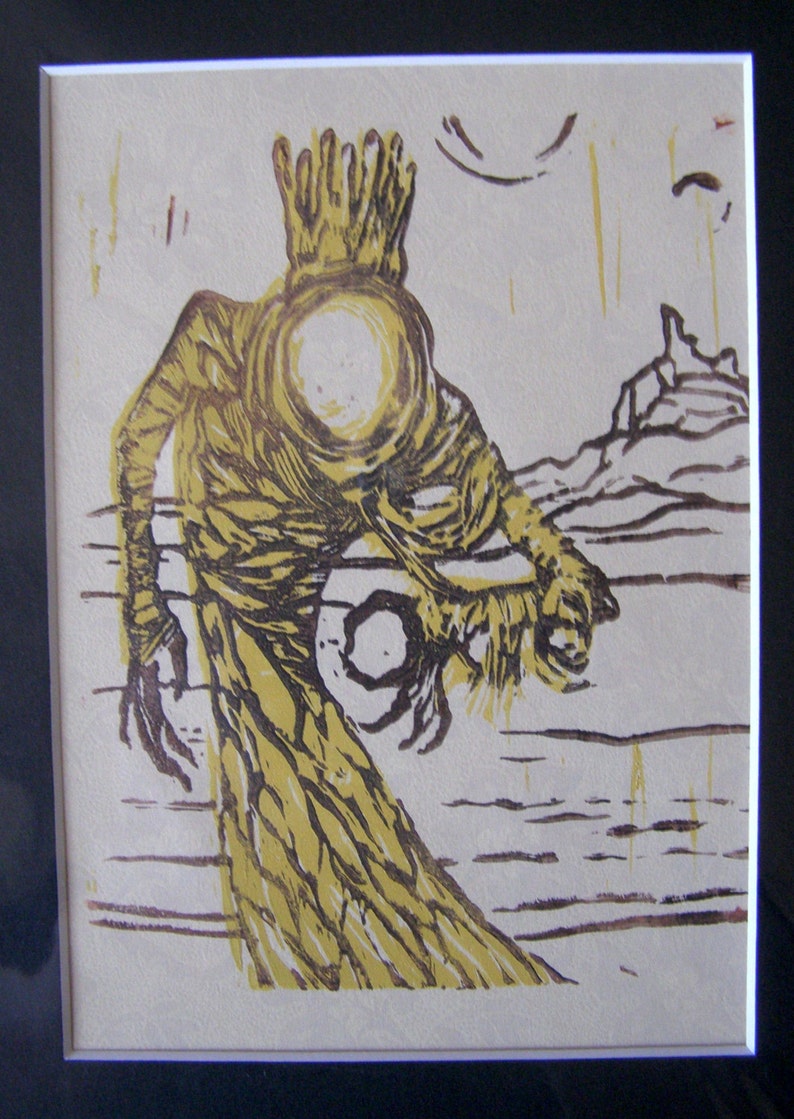 The Yellow King Block Print - Etsy