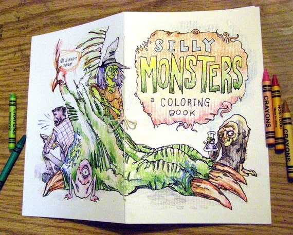 Silly Monsters a Coloring Book | Etsy