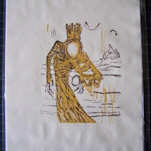 The Yellow King Block Print - Etsy