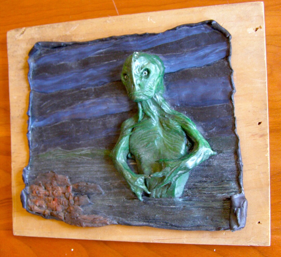 Father Dagon Approaches, a Hand-painted Lovecraftian Bas-relief - Etsy