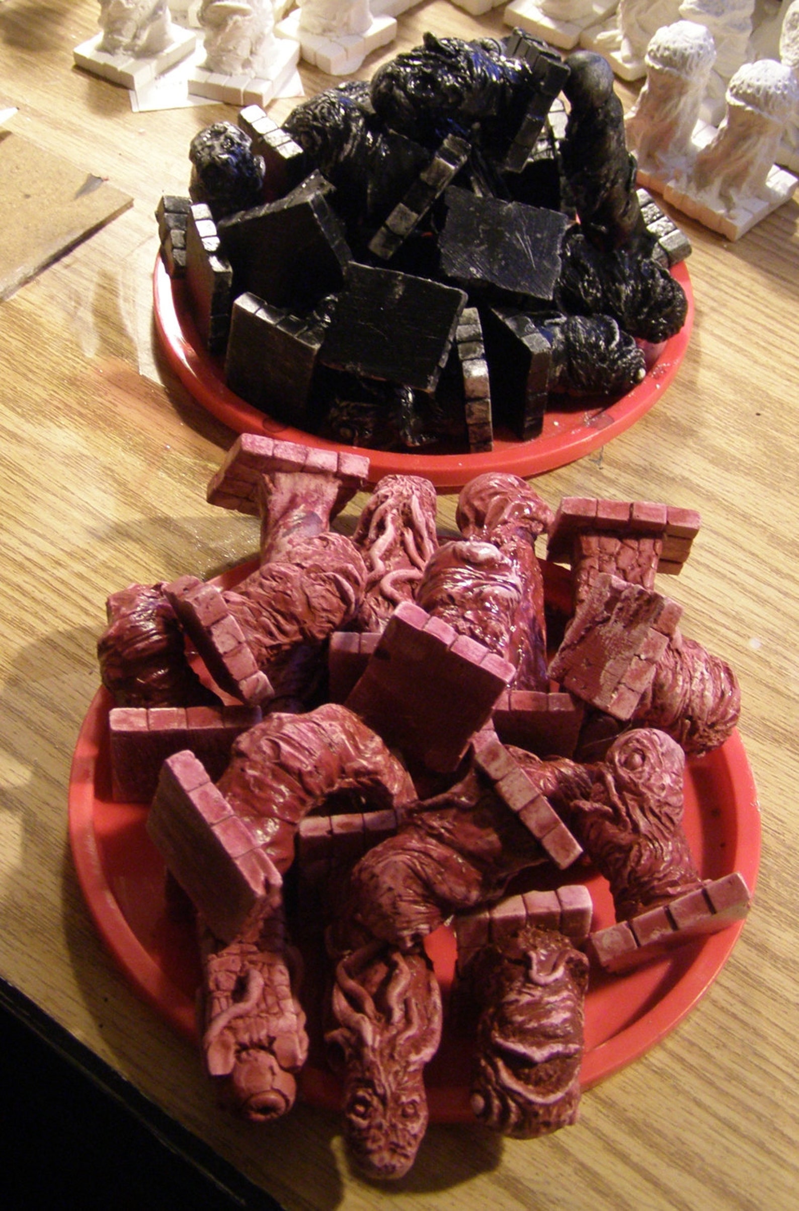 Weird Horror Chess Set in Hues of Char and Blood - Etsy