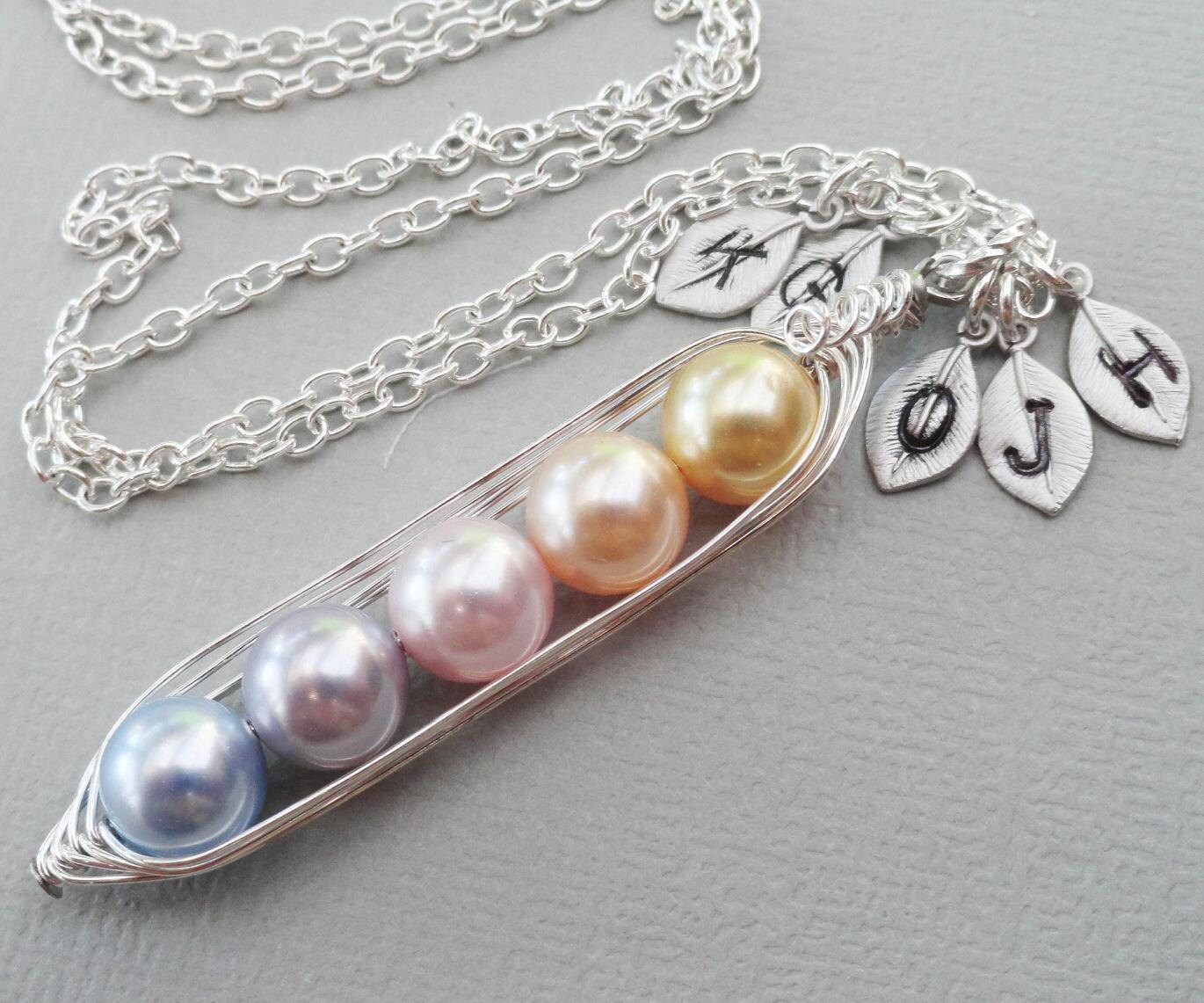 Sweet Peas in A Pod 2 34 or 5 Pearls Colors of Tenderness | Etsy