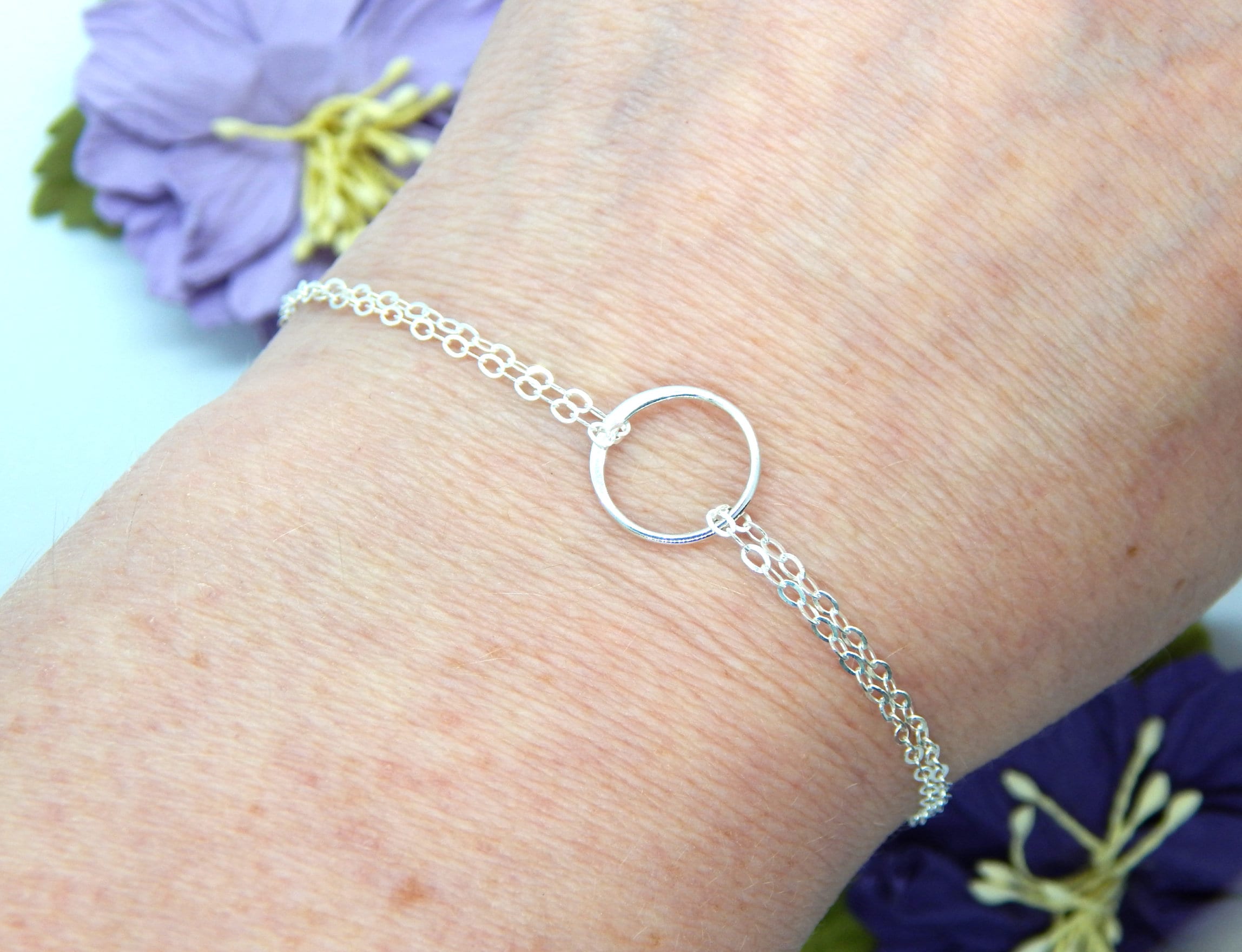 Sterling Silver Friendship Bracelet Karma Bracelet Sterling | Etsy