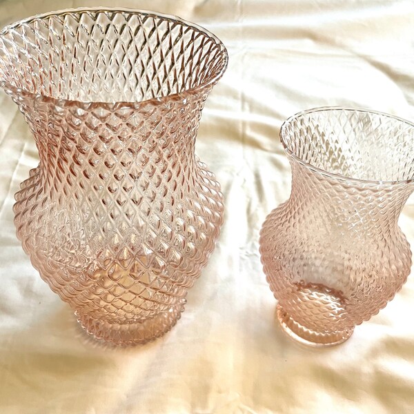 Pink Glass Vase - Etsy