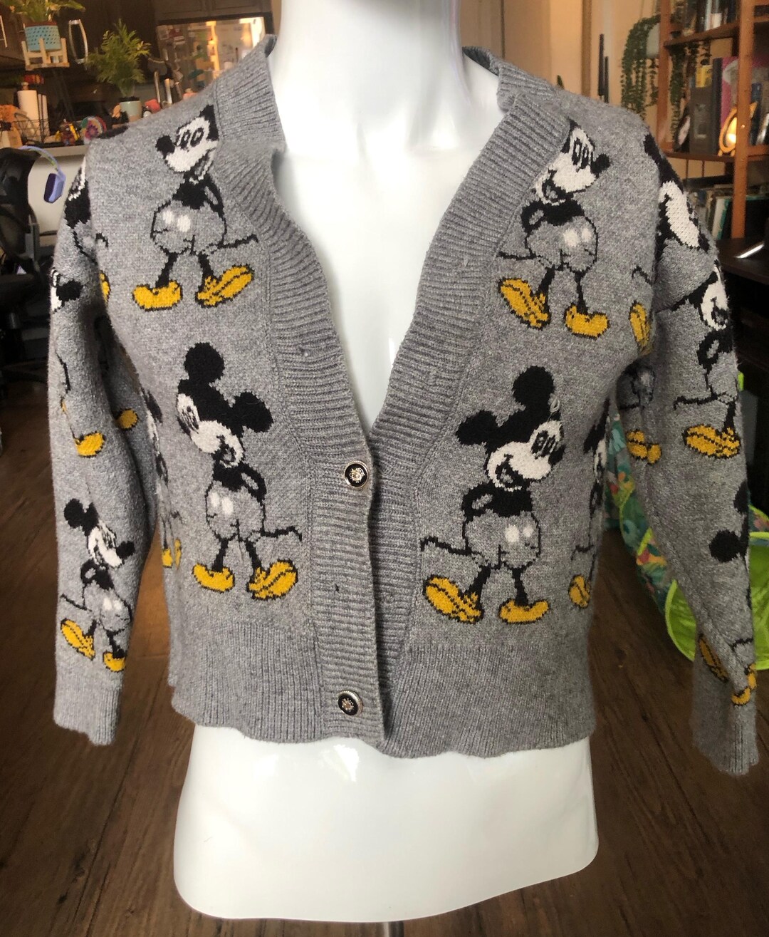 Vintage Bootleg Disney Mickey Mouse Cardigan - Size Small - Etsy