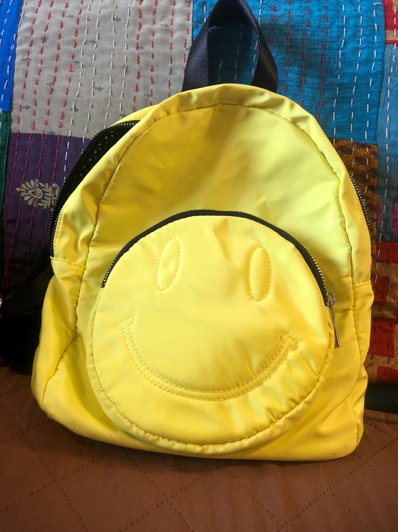 Y2K Smiley Face Mini Backpack 90s-2000s Aesthetic - Etsy