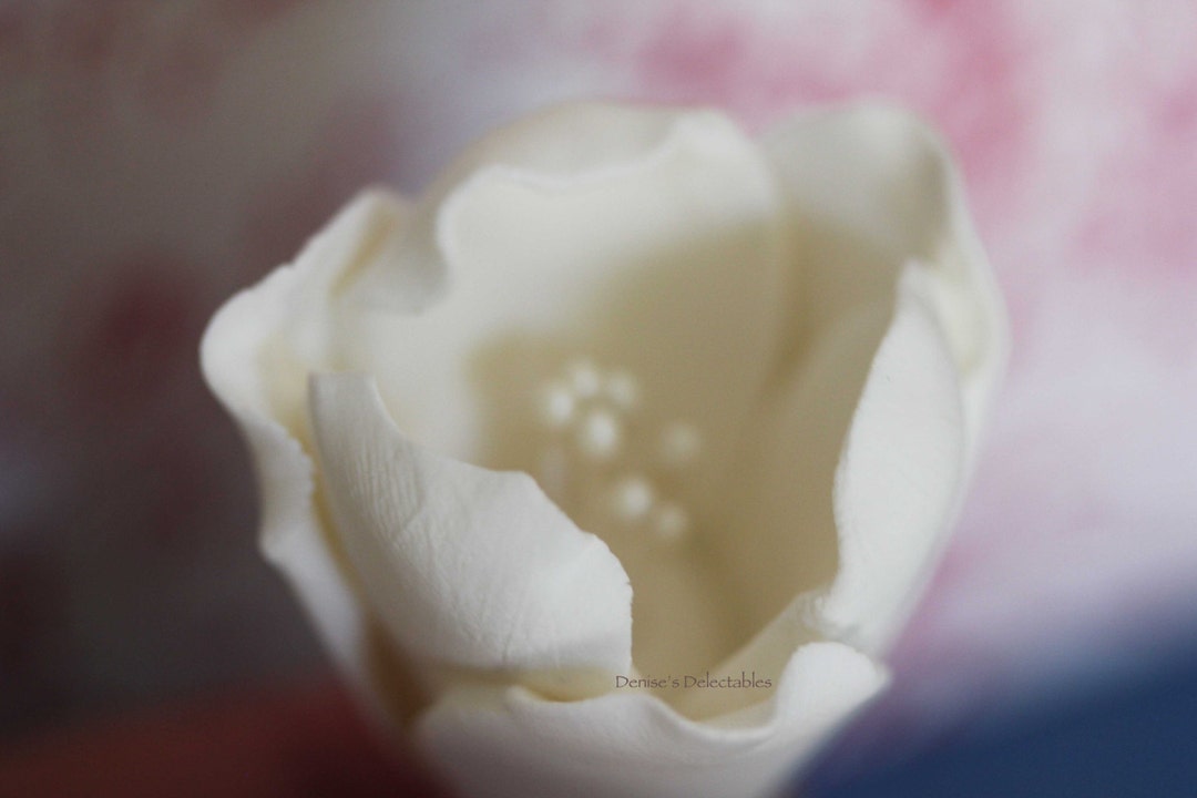 Tulip Bud Gum Paste Flower - Wedding Cake Decoration - Etsy