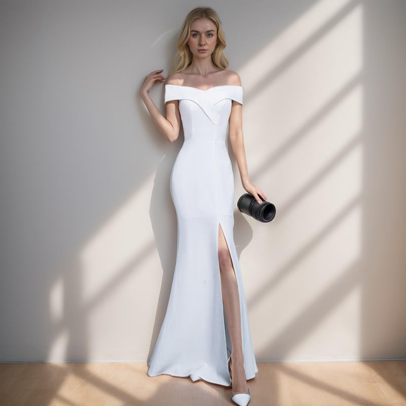 White Formal Dress - Etsy