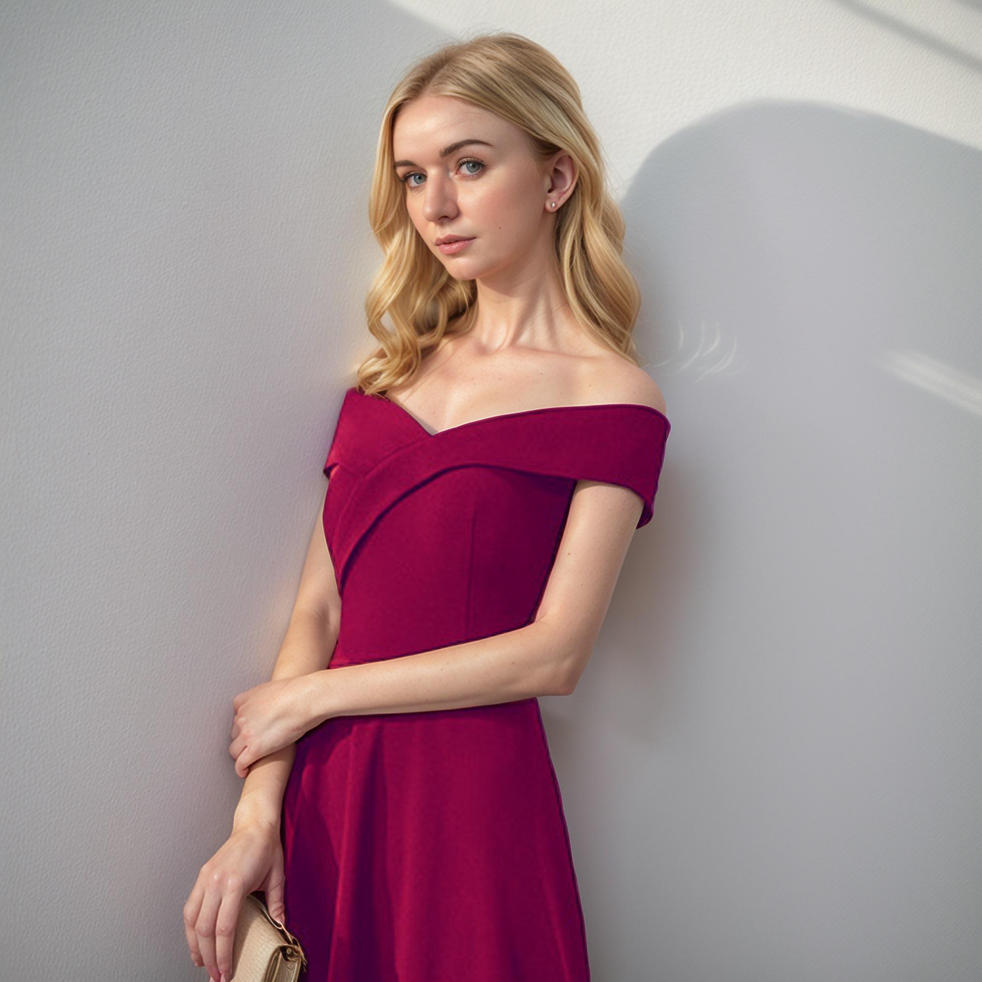 Elegant Off-shoulder Evening Gown - Floor-length Romantic Prom Dress ...